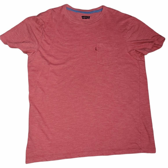 Levi's | Shirts | Levis Levi Strauss Heather Red Pocket Tee T Shirt Sz ...
